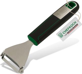 Fackelmann CHEFKOCH Ziehschäler Premium - Rostfreier Edelstahl - Müheloses Schälen dank scharfer Klinge - Ergonomischer Griff für ein einfaches Handling