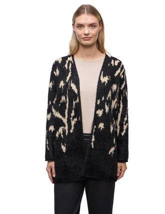 Street One Damen 2515411 Softer Jacquard Cardigan, Anthra Grey, 40