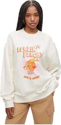 HUGO BOSS Damen Open White Sweatshirt, Open White, XL EU