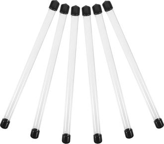 BESPORTBLE 6 St&uuml;ck Transparente Kunststoff R&ouml;hrchen mit Deckel 230mm Lange Runde Aufbewahrungsrohre f&uuml;r Tragbare Proben und R&auml;ucherst&auml;bchen