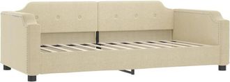 vidaXL Tagesbett Creme 100x200 cm Stoff Vidaxl