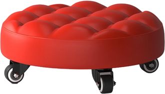 Generic Bodenstuhl für Erwachsene - PU-Lederoberflächen, kompakte Rollhocker | Robustes Low-Profile-Design, Mehrzweck-4-Rad-Basis für Innenreinigung, Wartung 