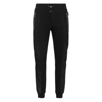 Philipp Plein Jogginghose mit Nylon-Eins&auml;tzen - - Trousers - Herren - Schwarzk - 5XL