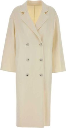 Loulou Studio Femme, Manteaux, Blanc, Taille: 38 FR Borneo Coat