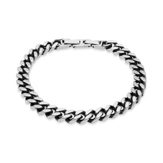 s.Oliver Herren Bracelet - Armband aus geb&uuml;rstetem Edelstahl - Silber - Gliederkette verstellbar bis 22 cm - wasserfest & hautfreundlich