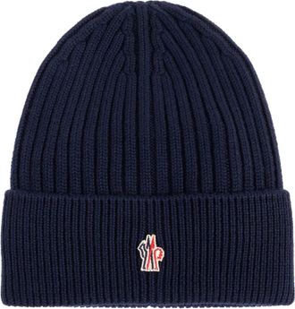 Moncler Homme, Accessoires, Bleu, Taille: ONE Size Après-Ski Bonnet côtelé en laine