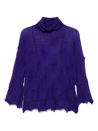 Issey Miyake haut à col roulé (années 2000) - Violet