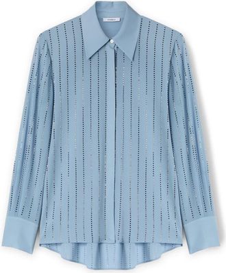 Motivi Femme, Blouses et Chemises, Bleu, Taille: 36 FR Chemise &agrave; micro-clous