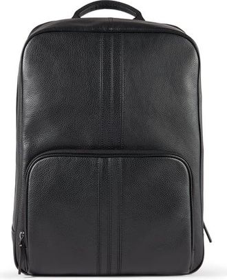 Saison 1865 Sac &agrave; dos &agrave; d&eacute;tails ton sur ton en cuir grain&eacute;