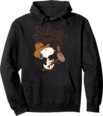 Peanuts Erdnüsse - Western Snoopy Ride Em Cowboy Pullover Hoodie