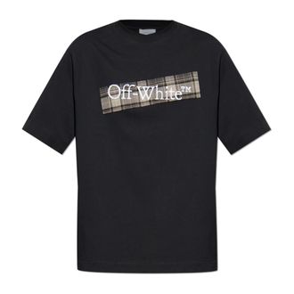 Off-white T-Shirt mit Logo - - Tops - Herren - Schwarzk - XS