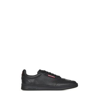 Dsquared2 Baskets en cuir noir imprim&eacute; cerf - Homme - Chaussures - Noir - Taille: 42 EU