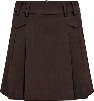 Co'Couture Femme, Jupes, Brun, Taille: 36 FR LunaCC Jupe Mini Pliss&eacute;e