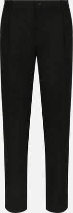 Dolce & Gabbana Klassische Smokinghose Aus Gabardine - Mann Hosen Und Shorts Schwarz Wolle 48