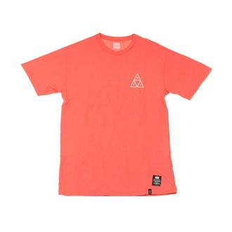 HUF Huf, Homme, Tops, Orange, Taille: XL Coral Cayenne Essentials T-Shirt
