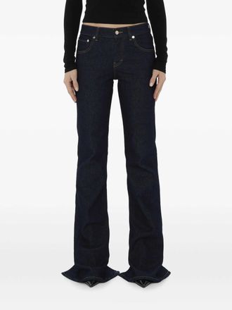 Haikure Jean cinq poches avec fente au dos, tissu au toucher caoutchouteux