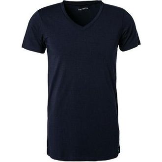 Bruno Banani Herren T-Shirt blau Baumwolle unifarben