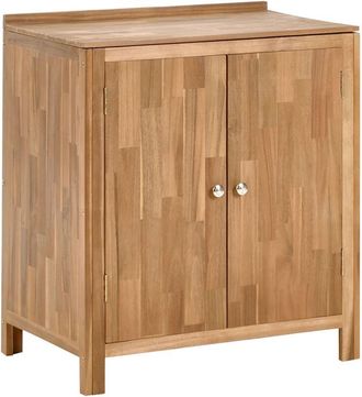 Beliani Outdoor-K&uuml;chenschrank VENOSA Akazienholz 80 cm 50 cm Braun