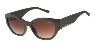 Radley London RDS-6531 Lunettes de soleil pour femme 109 Gloss Solid Kaki avec m&eacute;tal dor&eacute;