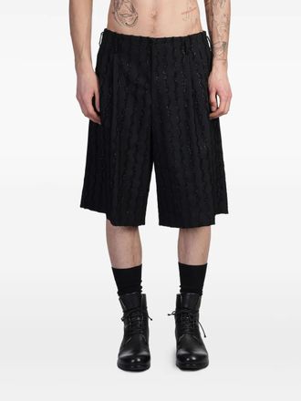 Comme Des Garçons short en laine - Noir