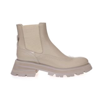 Alexander McQueen Chelsea B&uuml;rstleder Stiefeletten - - Shoes - Damen - Grau - 37 1/2 EU