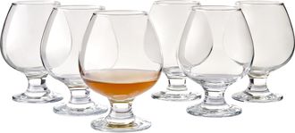 Pasabahce Cognac Gläserset Brandy Glas 6er Set Digestif Weinbrandglas Cognacgläser 398cc