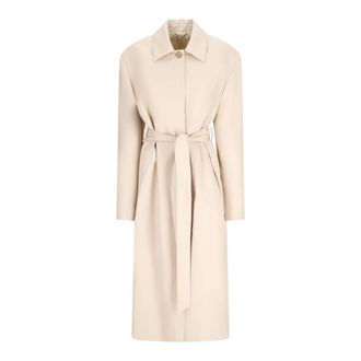 Magda Butrym Baumwoll Wickelmantel - - Coats - Damen - Beige - M