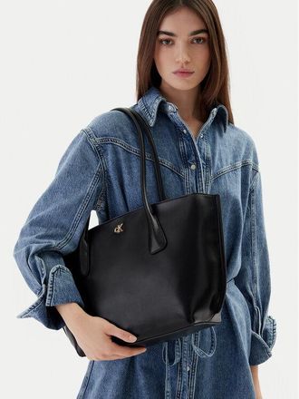 Calvin Klein Handtasche Ck Medium Dome Tote LV04F3344G Schwarz