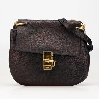 Chloé Hobo Bags - Large Grained Lambskin Drew Crossbody - Gr. unisize - in Schwarz - für Damen