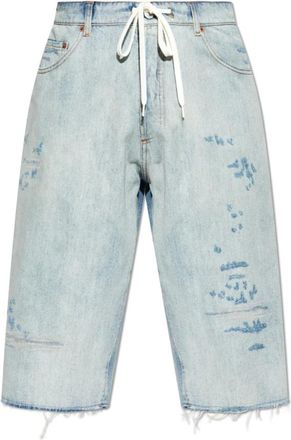 Maison Margiela Homme, Shorts, Bleu, Taille: XL Short en jean &agrave; bords francs