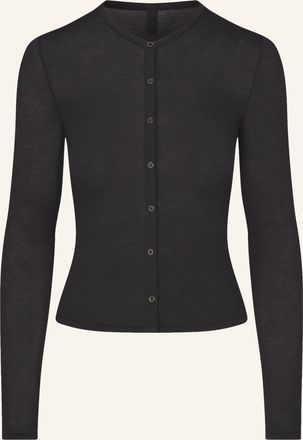 SKIMS Skims Lounge-Jacke Sheer Modal schwarz
