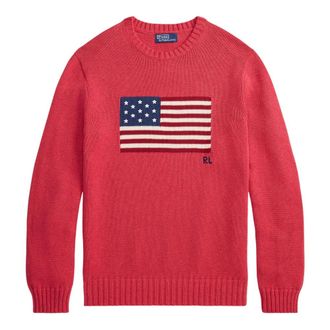 Ralph Lauren Homme, Pulls, Rouge, Taille: S The Iconic Flag Sweater