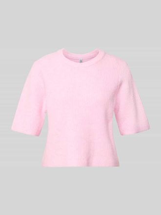 Pieces Boxy Fit T-Shirt aus Rippstrick mit Woll-Anteil Modell SILLY