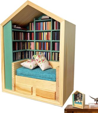 Generic Anti Stress Bücherregal Spielzeug Anti-Stress Regal Spielzeug Innovative Miniatur Bücherregal Stressabbau Miniatur Bücherregal Miniatur Bücherregal De