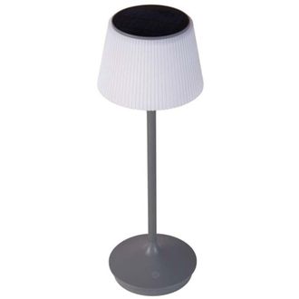N&auml;ve Tischlampe Au&szlig;enlampe Tischleuchte LED Akkulampe Touchdimmer grau H 38 cm
