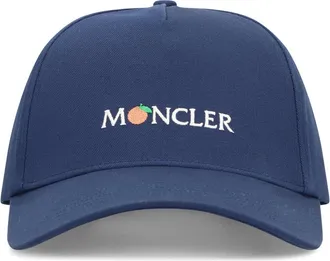Moncler Homme, Accessoires, Bleu, Taille: ONE Size Donald Glover Logo Baseball Cap