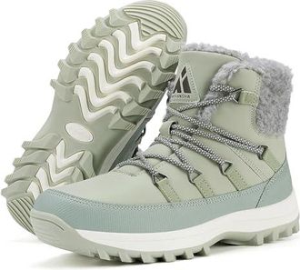 Mishansha Bottes Femme Chaussures Hiver Neige Chaudes Fourrure Bottine, Vert 40