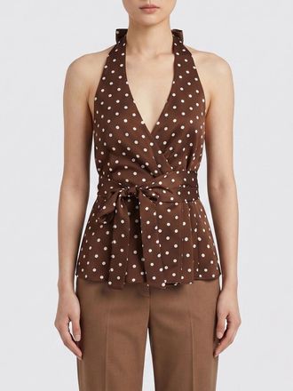 Parosh Neckholder-Top P. A.R. O.S. H. aus Seide mit Punktemuster