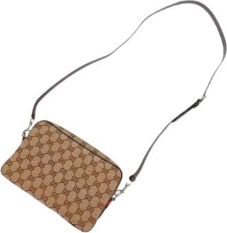 Gucci Sac bandouli&egrave;re en toile Pre-owned - Femme - Pre-owned - Beige - Taille: ONE Size