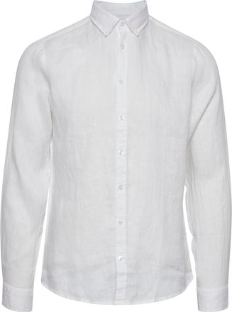 Casual Friday CFAnton Herren Freizeithemd Hemd Basic Leinenhemd Button-Down-Kragen Regular Fit, Größe:L, Farbe:Bright White (110601)