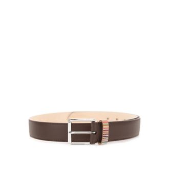 Paul Smith Signature Stripe Keeper Lederg&uuml;rtel - - Accessories - Herren - Braun - 95 CM