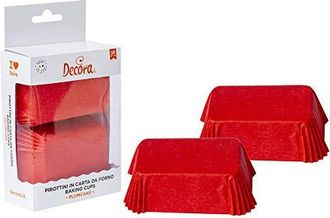 Decora 0339881 Mini-Plumcake-Förmchen, Bequem zum Backen, Präsentieren und Verschenken von Mini-Plumcakes, Hitzebeständig bis 220°C, Hergestellt in Italien, 