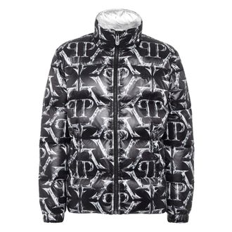 Philipp Plein Nylon Puffer Jacket Chrome - - Jackets - Herren - Schwarzk - XL
