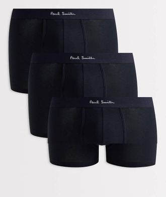 Paul Smith Unterhosen in Schwarz mit schwarzem Bund, 3er-Pack