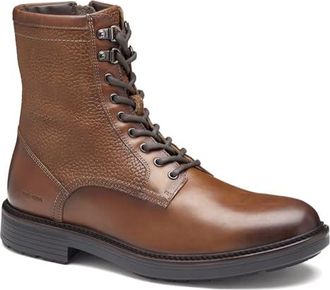 Johnston & Murphy Bottines Latham &agrave; Bout uni pour Homme, Cuir de Veau europ&eacute;en Brun Clair, 41.5 EU
