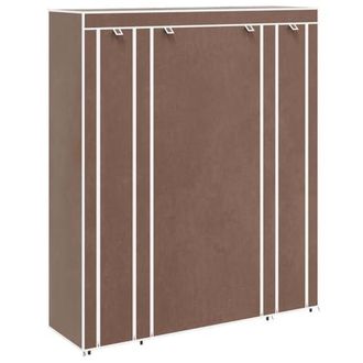 vidaXL Armoire avec Compartiments et Tiges Marron Chambre Penderie Garde-Robe