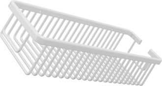 BESPORTBLE jojofuny Wandmontiertes Aluminium Badezimmer Aufbewahrungsregal Wei&szlig; Praktischer Eckiger Bad Wandkorb ohne Bohren Rostfreies Regal f&uuml;r Dusche und Wc P