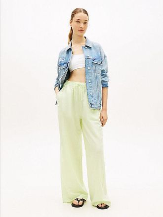 Tommy Hilfiger Pantalon en lin m&eacute;lang&eacute; &agrave; cordon de serrage