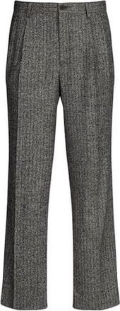 Saison 1865 Pantalon de costume tweed en laine et soie m&eacute;lang&eacute;es