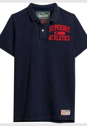 Superdry Herren Vintage Athletic Polohemd Kr&auml;ftiges Marineblau XL